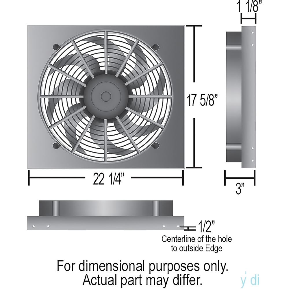 All Makes All Models Parts | 16822-BDST | Derale Performance; Single 17 ...
