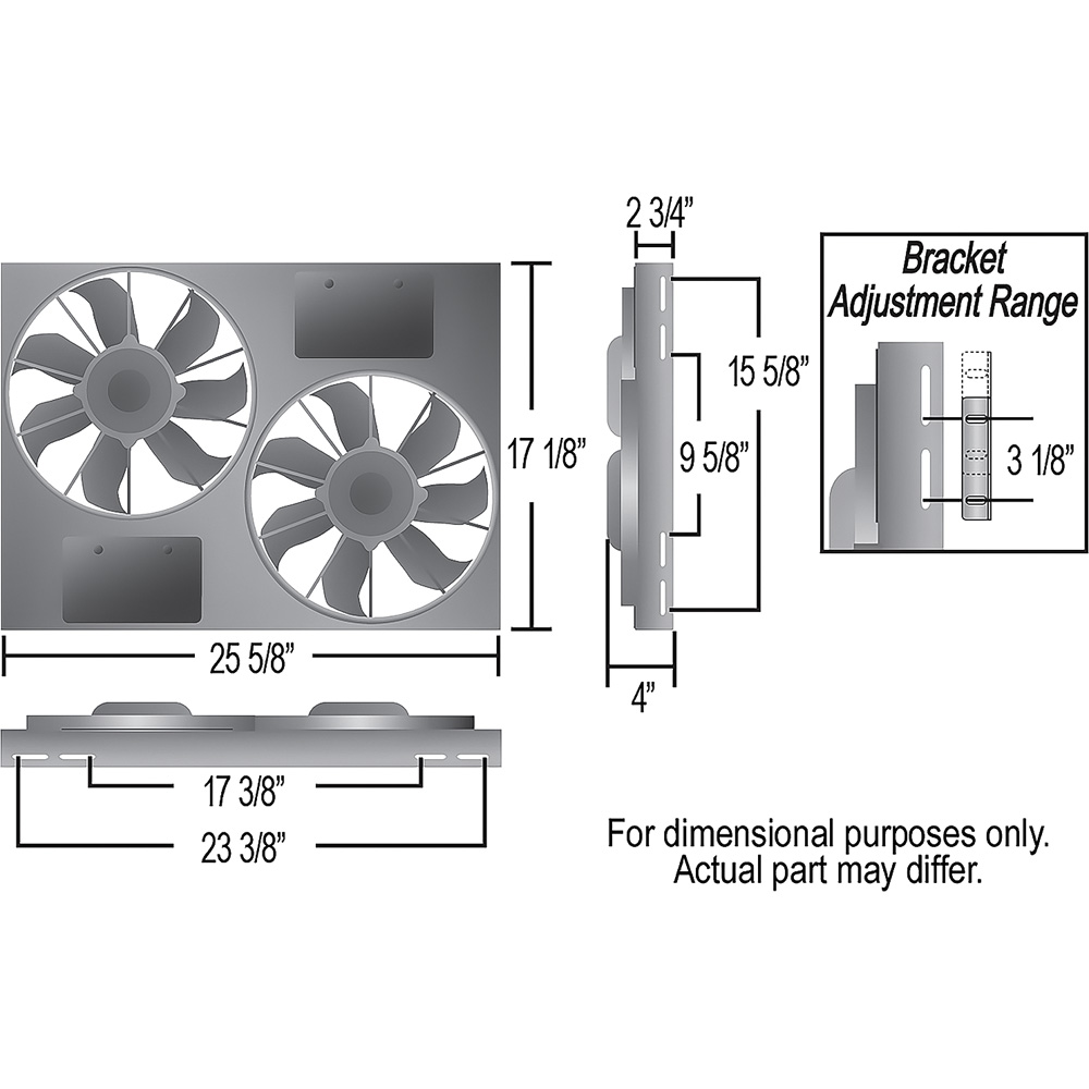 All Makes All Models Parts | 66826-BDST | Derale Performance; Dual 12 ...