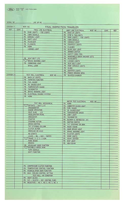 1969 All Makes All Models Parts | FD5473 | 1969 Mustang Production ...