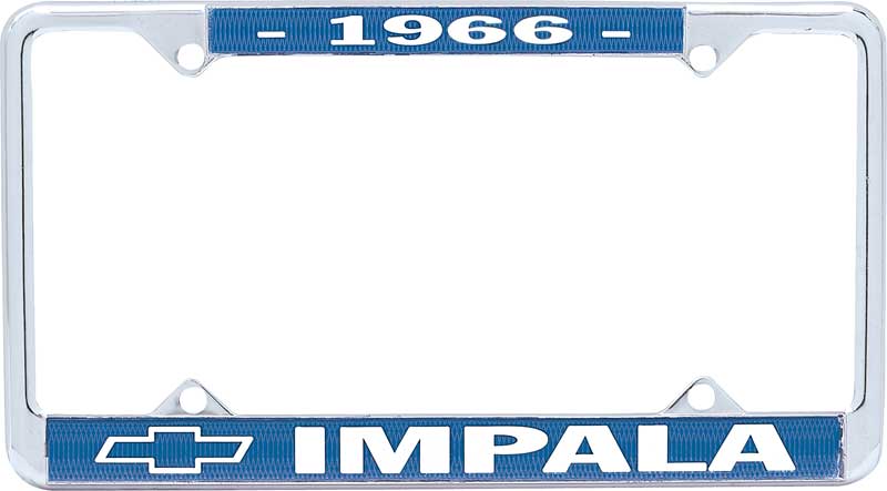 All Makes All Models Parts | LF66B | 1966 Impala License Plate Frames ...