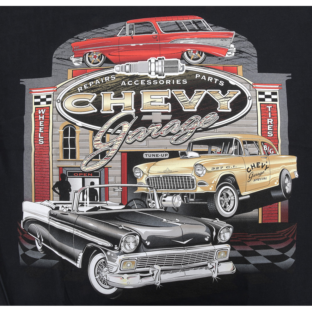 1930-2018 All Makes All Models Parts | RW885M | Chevrolet Garage Tee ...