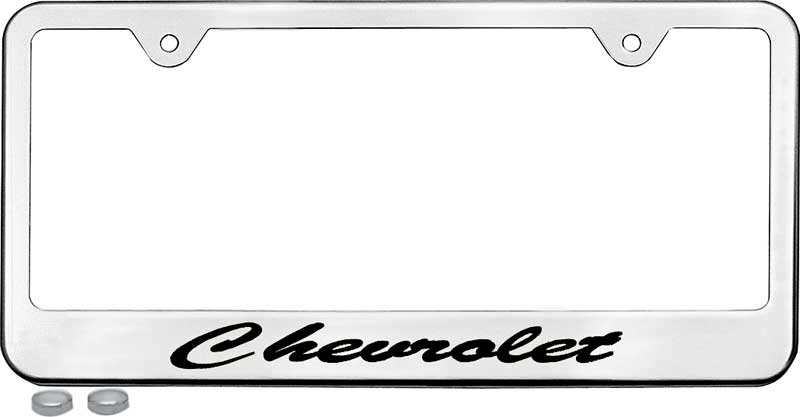 1959 Chevrolet Truck Parts | UB014 | Chevrolet Script Chrome License ...