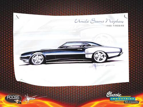 All Makes All Models Parts | P154 | Chip Foose Drawing 1968 Firebird ...